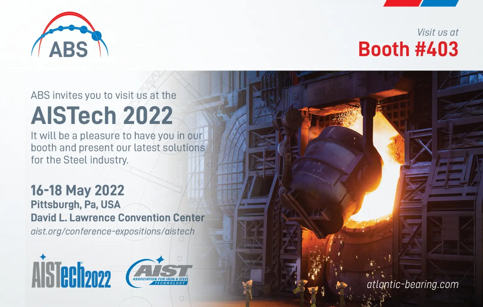 ABS Wind is participating in AISTech 2022, the US's steel premier event